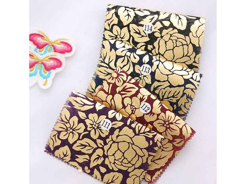 Golden Roses | Hanbok Fabric by the Yard Korean Silk Made in Korea 14 ...