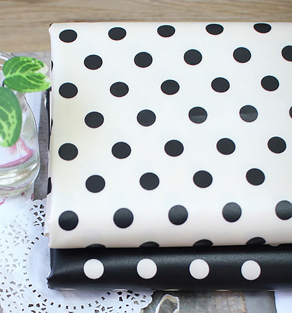 11mm Polka Dot Laminated Waterproof Yarn Dyed Cotton Fabric - Etsy