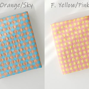 Holy Moly Mix Check, Poly Cotton by the Yard, 8 Colors, Made in Korea ...