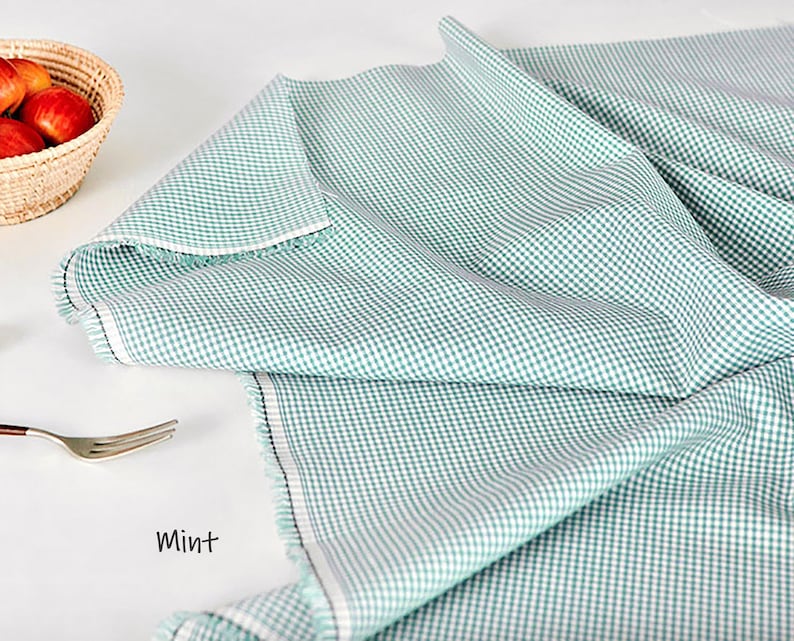 2mm Gingham Check Cotton by the Yard 12 Colors Made in Korea - Etsy New ...