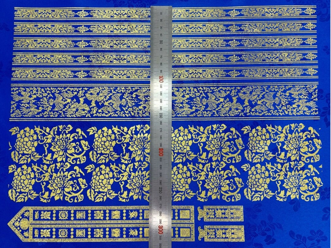 Arabesque Pattern, Phoenix for Daenggi, Gold Metallic Foil Heat ...