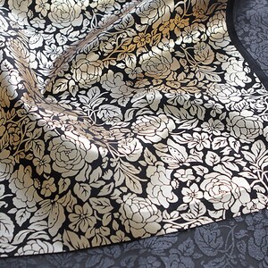 Golden Roses | Hanbok Fabric by the Yard Korean Silk Made in Korea 14 ...