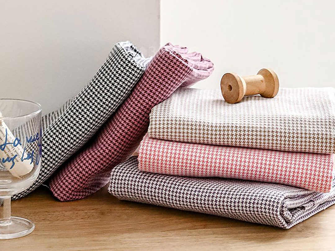 Robins | Mini Houndstooth Fabric by the Yard 10colors Yarn Dyed Poly ...