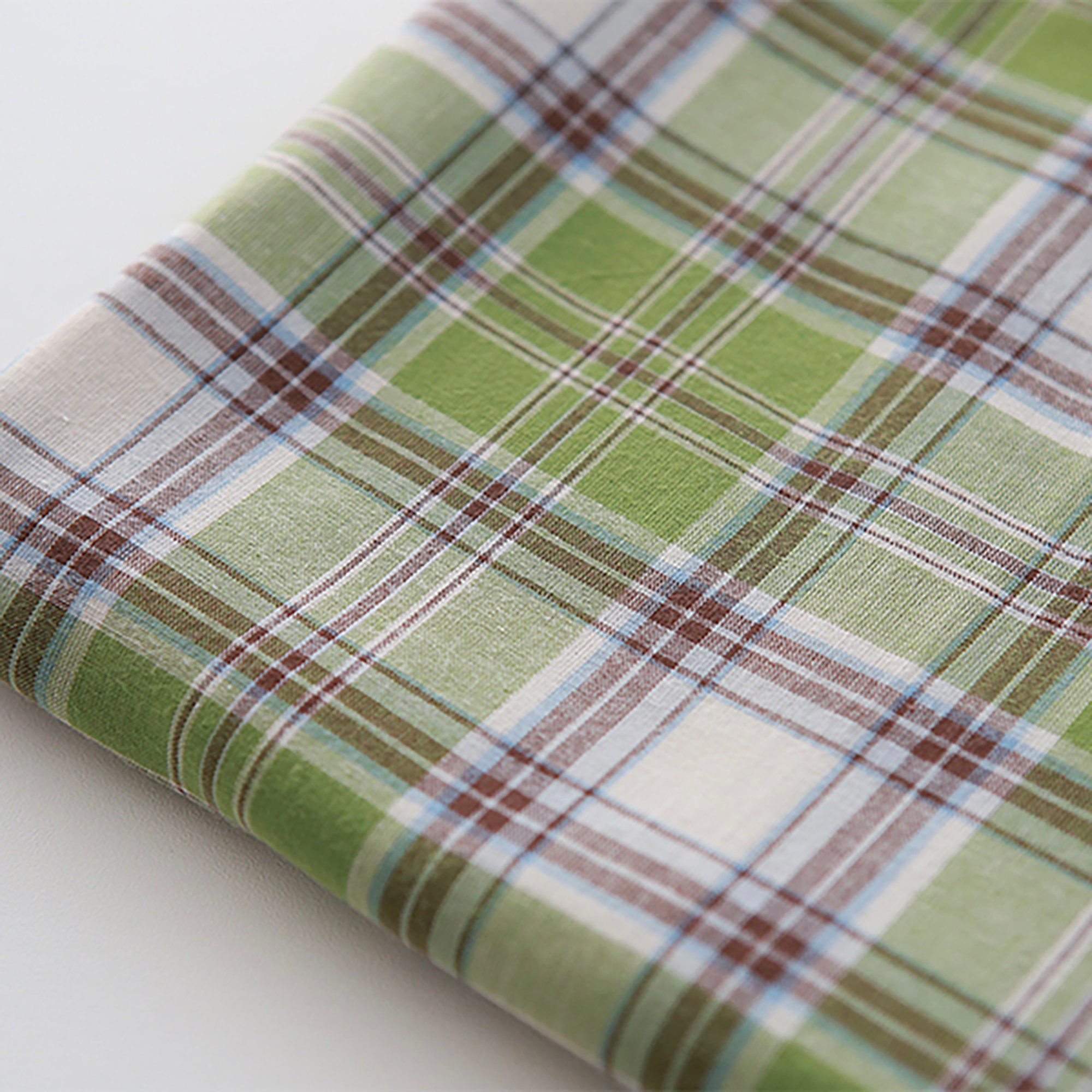 Vintage Green Check Washed Cotton by the Yard Made in Korea - Etsy
