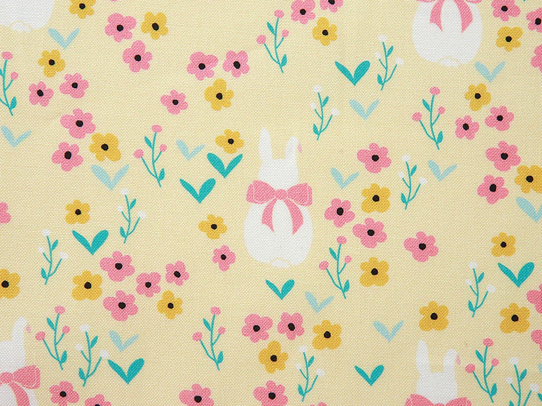 Rabbit Land | Floral Cotton by the Yard Made in Korea Ribbit Print ...