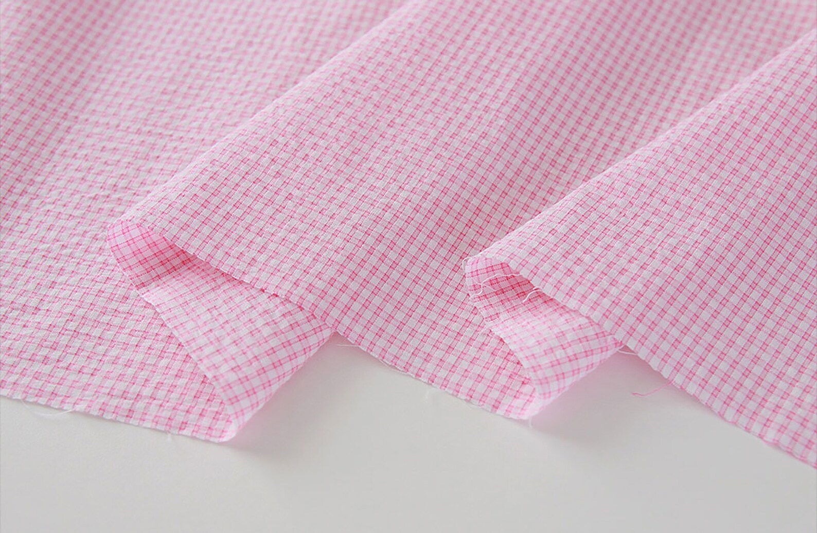 Mini Chou - Check Pattern Seersucker, Yarn Dyed Cotton Fabric by the ...