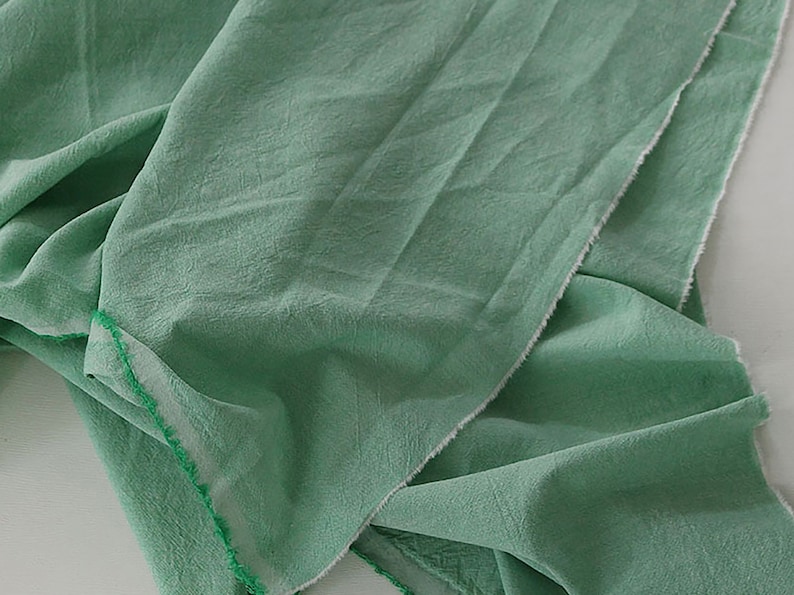 Green Green | Yarn Dyed Cotton by the Yard, Melange Cotton, Vintage ...
