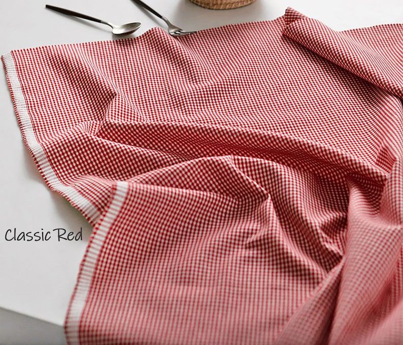 2mm Gingham Check | Cotton by the Yard 12 Colors Made in Korea Yarn ...