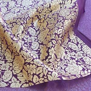 Golden Roses | Hanbok Fabric by the Yard Korean Silk Made in Korea 14 ...