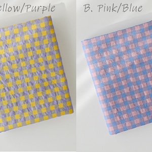 Holy Moly Mix Check, Poly Cotton by the Yard, 8 Colors, Made in Korea ...