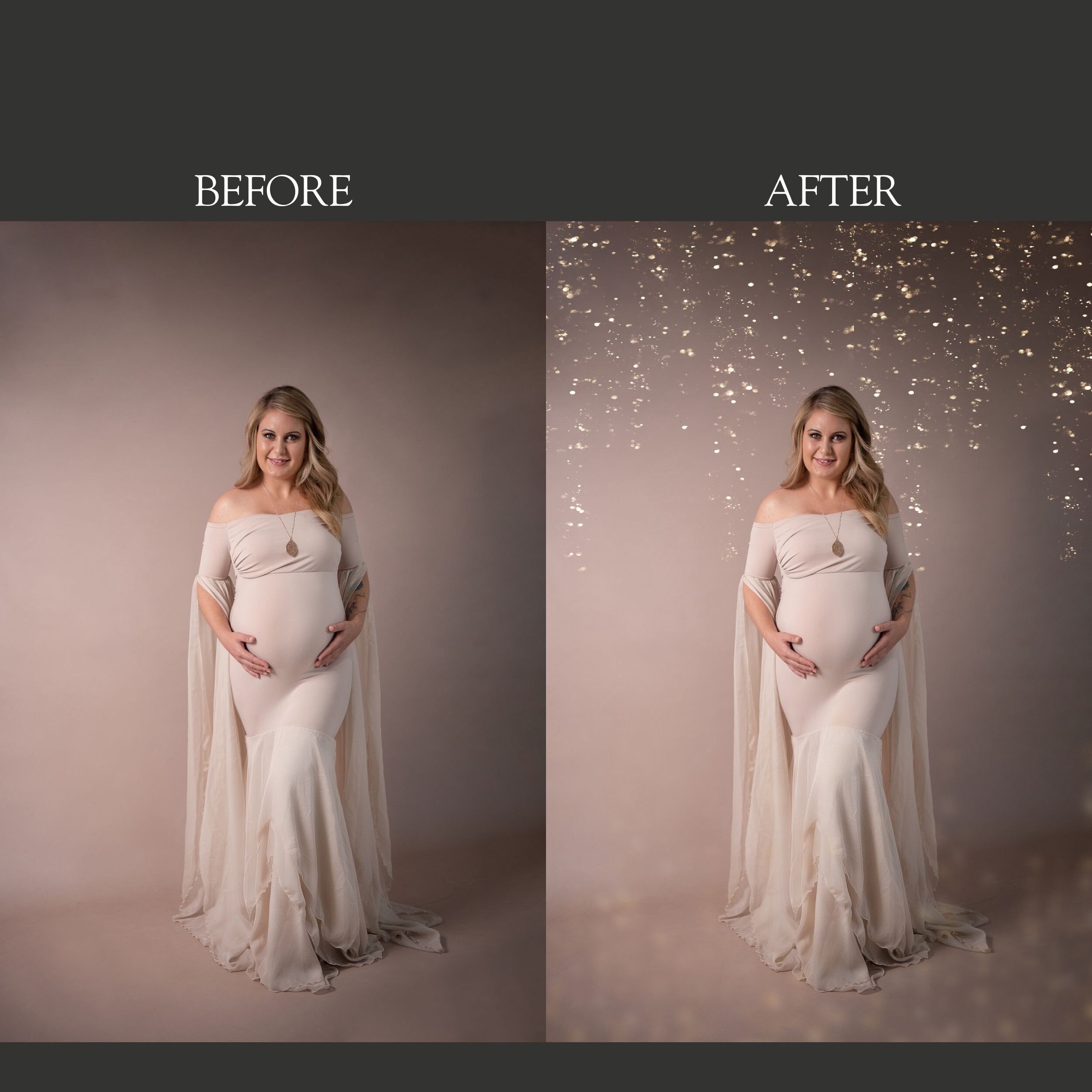 WHIMSY SPARKLE Backdrop Overlays, Gold Glitter Overlay, Maternity Overlays, Maternity Digital ...