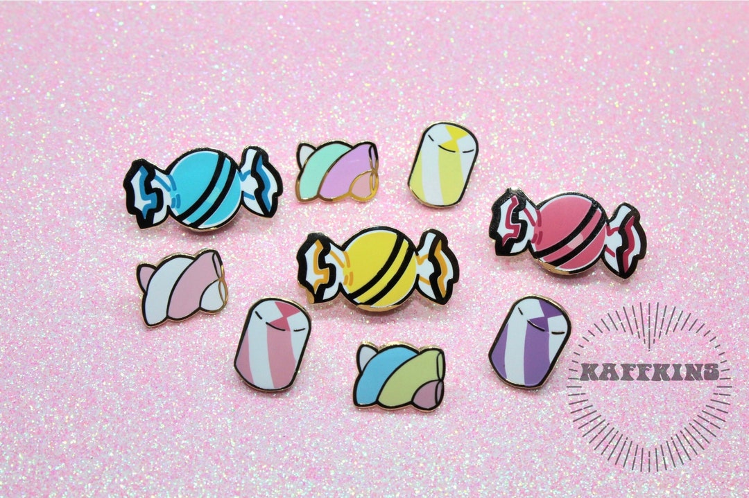 Pick 'N' Mix Marshmallow Flump Sweet Candy Enamel Pins - Kaffkins - Etsy