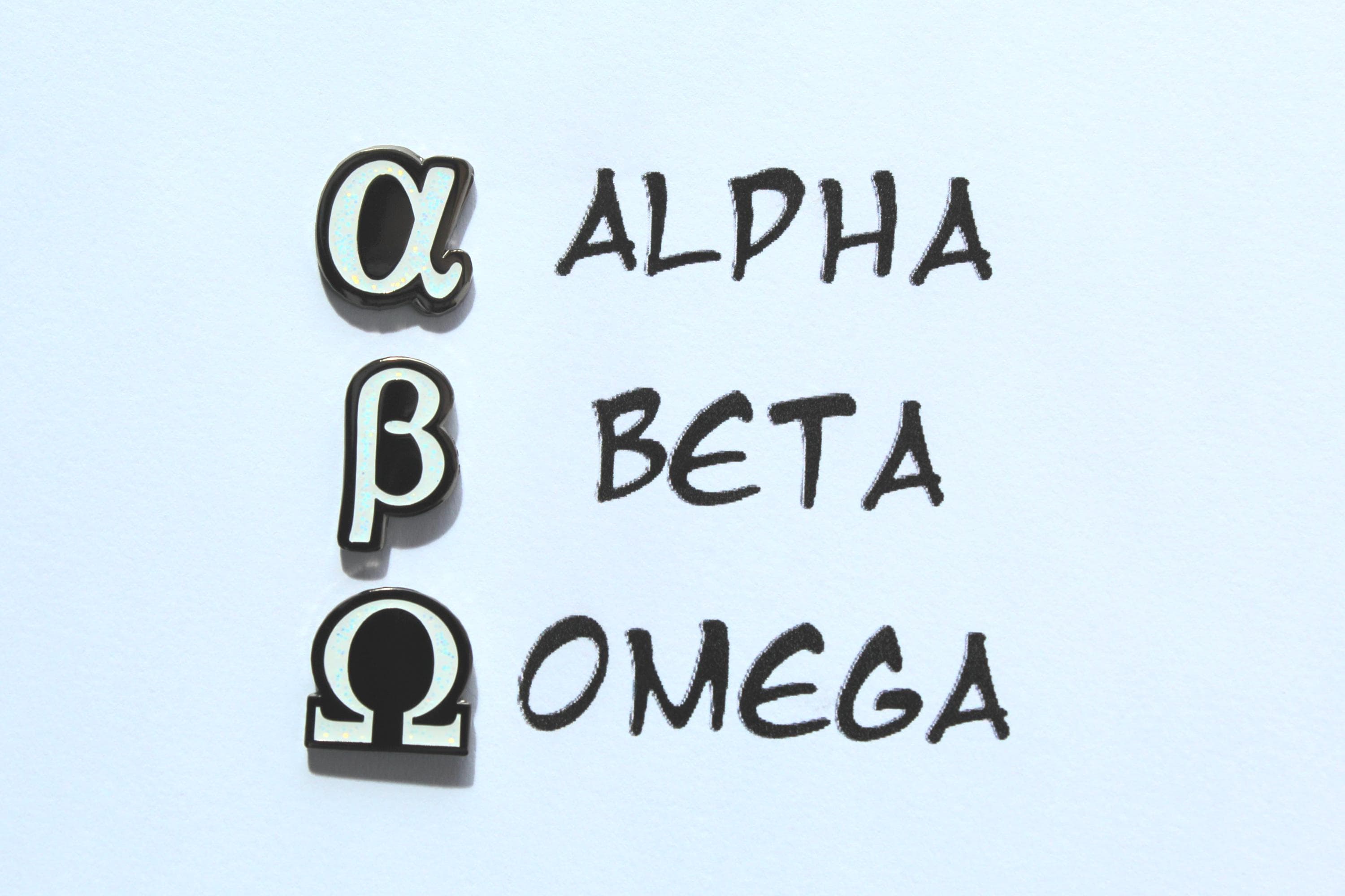 Black Omegaverse Anime Manga Enamel Pins - Alpha - Beta - Omega ...
