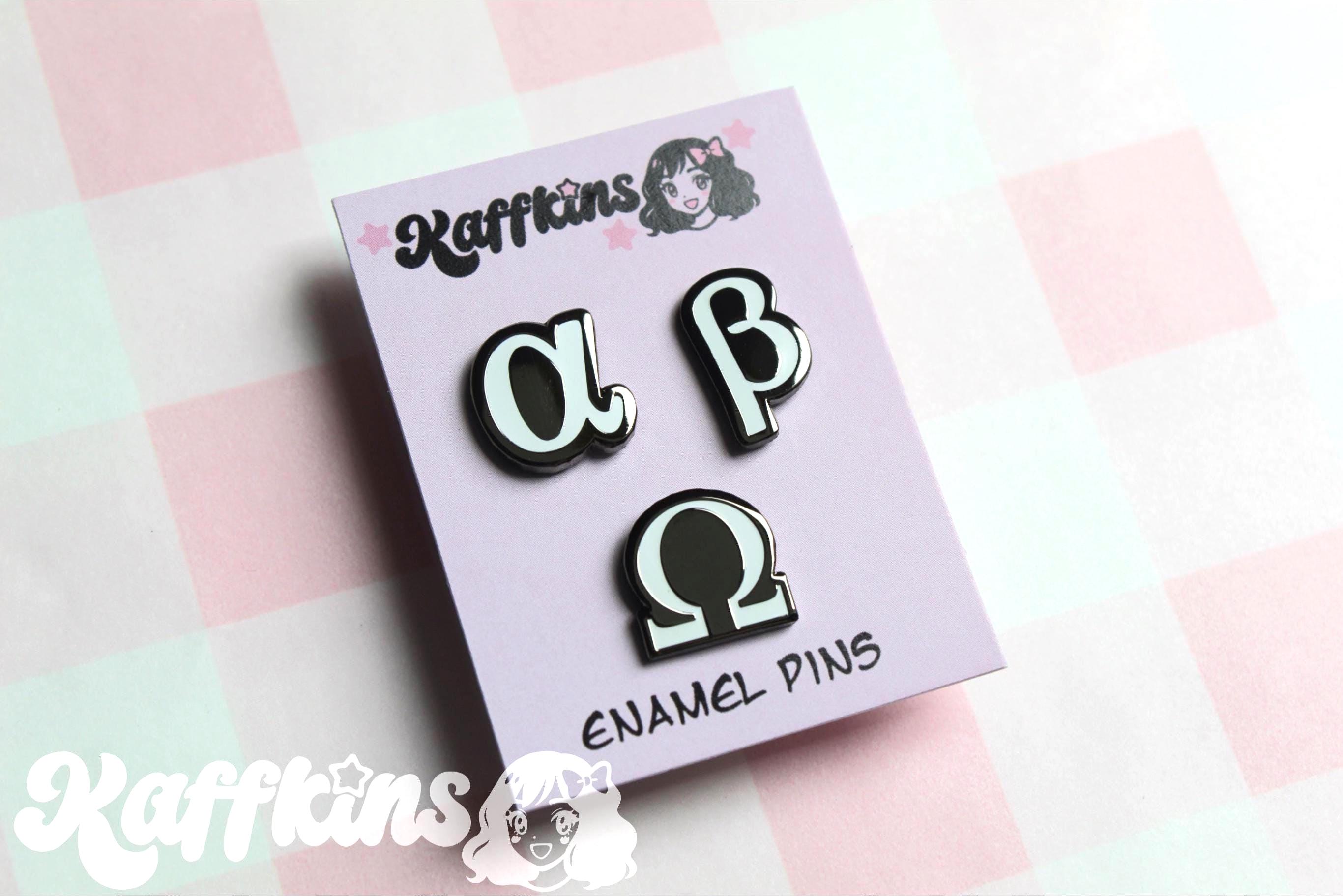 Black Omegaverse Anime Manga Enamel Pins - Alpha - Beta - Omega ...