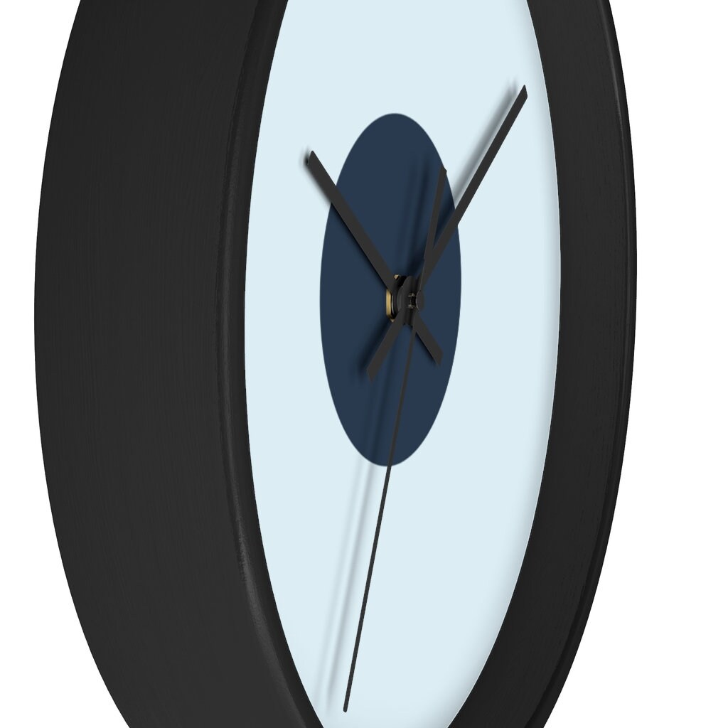Blue Wall Clock Two Color Wall Clock Pastel Wall Clock - Etsy