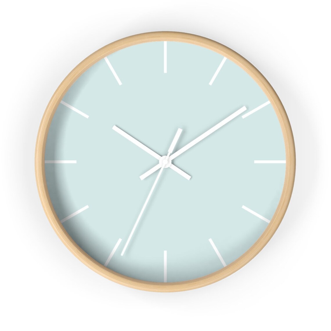 Mint Green Wall Clock Teal Wall Clock Turquoise Wall Clock Scandinavian ...