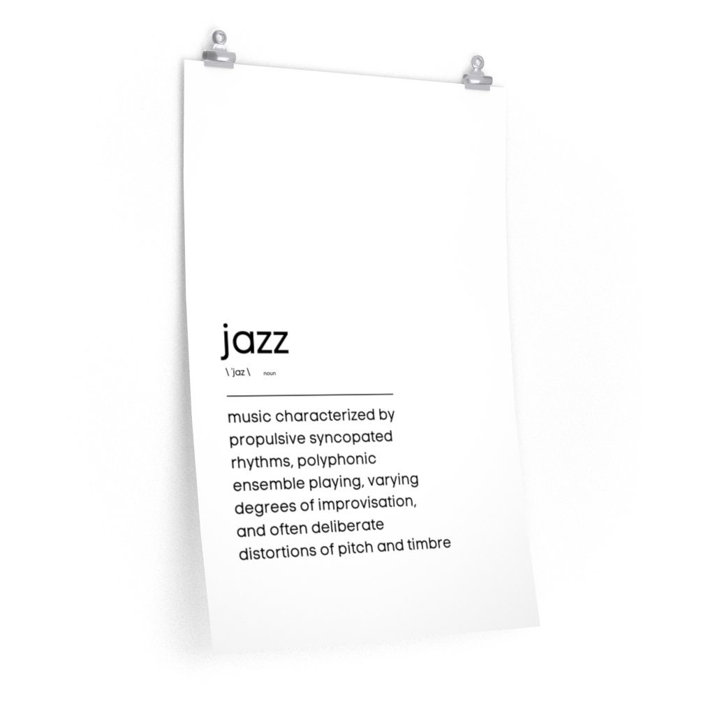 Gedruckt: JAZZ Definition Print Jazz Print Jazz Poster Jazz Definition ...