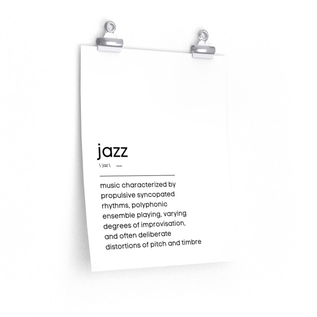 Gedruckt: JAZZ Definition Print Jazz Print Jazz Poster Jazz Definition ...
