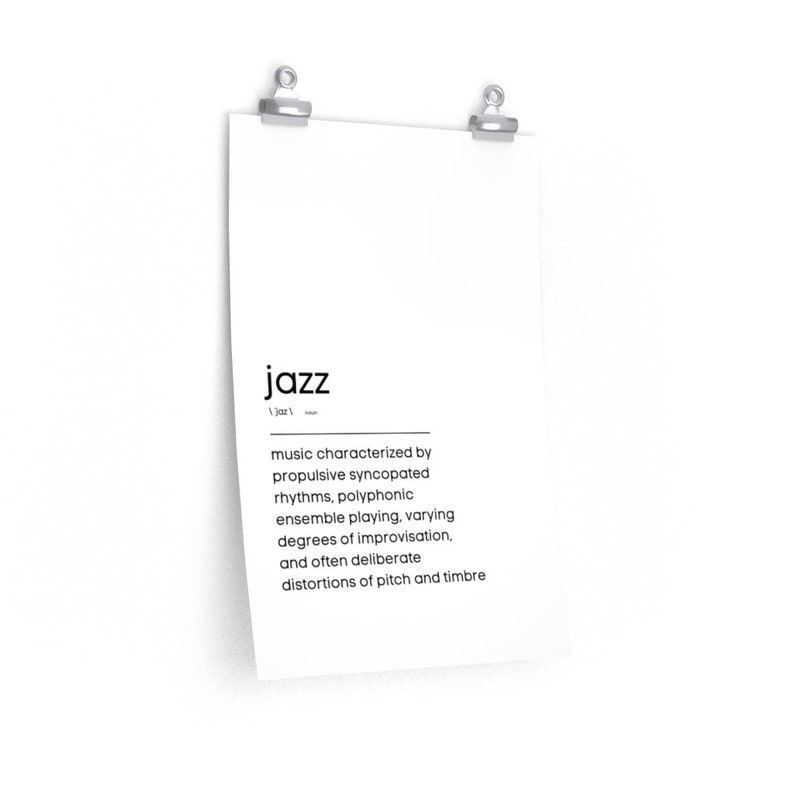 PRINTED: JAZZ Definition Print Jazz Print Jazz Poster Jazz Definition ...