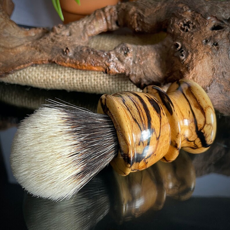 Stabilized Spalted Beech Tree Shaving Brush. 20 Mm Manchurian - Etsy