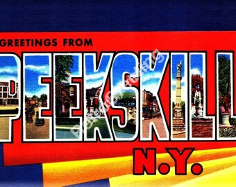 Refrigerator Magnets Greetings from Peekskill New York Fridge Magnet ...