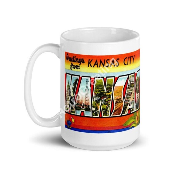 Drink & Barware Home & Living Greetings From Kansas Coffee Mug Vintage ...