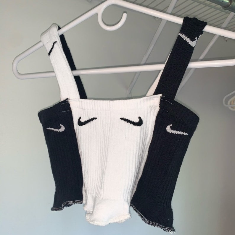 Nike Sock Crop Tube Top Shirt Tank Top - Etsy