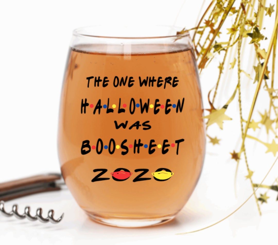 Halloween Friends Wine Glass Boo Sheet Gift 2020 Personalized - Etsy