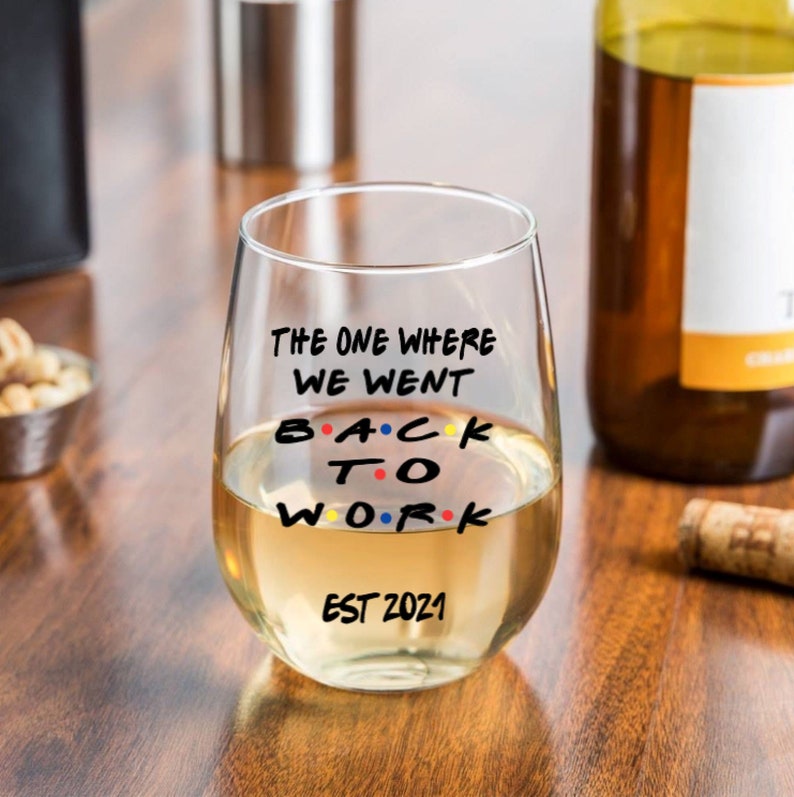 Back to Work / Office Gift Personalized Wine Glass Out of - Etsy