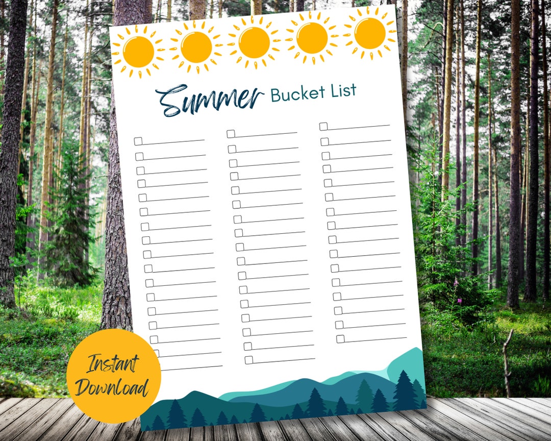 Bucket List, Summer Break, Summer Checklist, Summer Bucket List, Summer ...