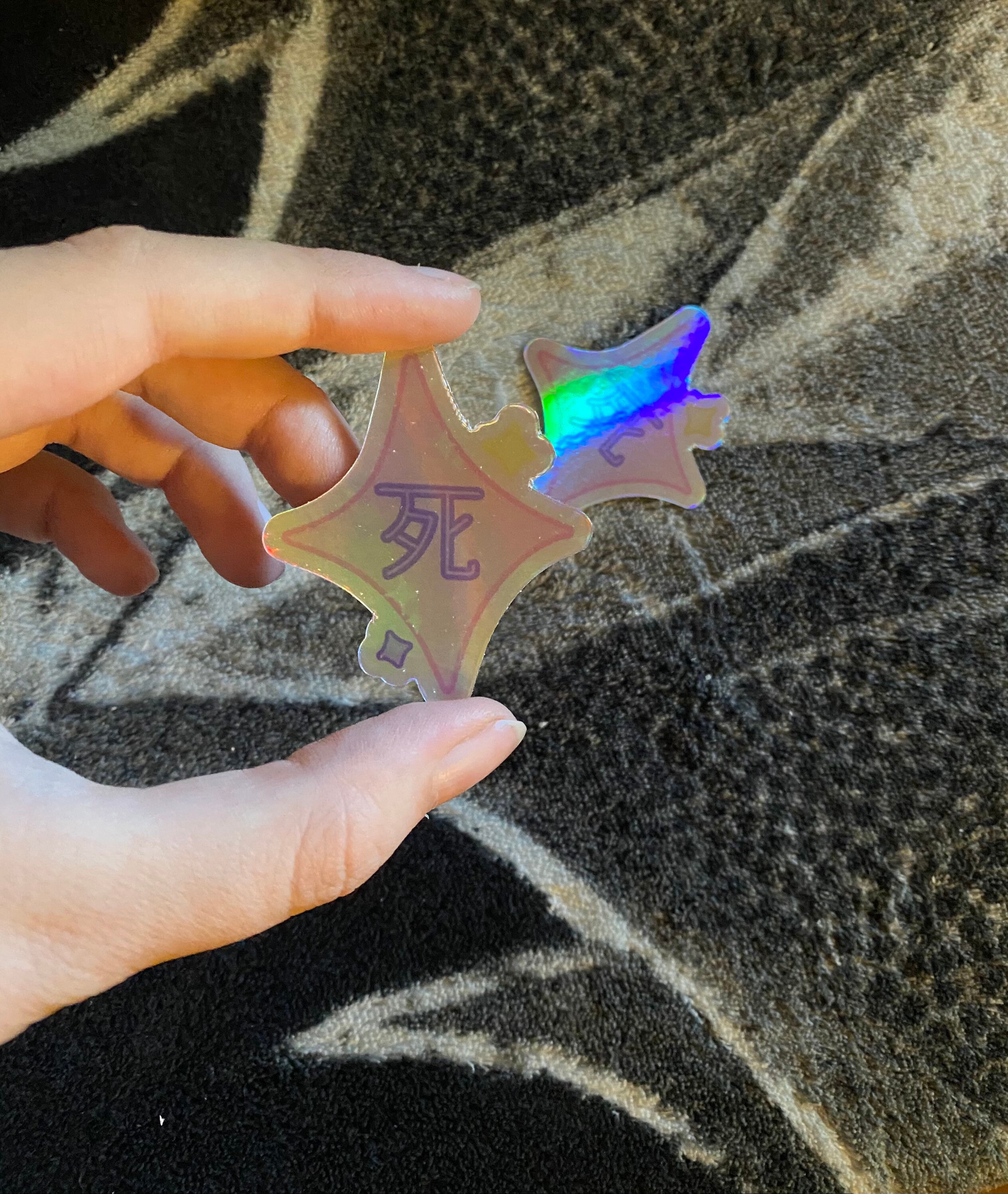 Pastel death Japanese Holo Sticker - Etsy