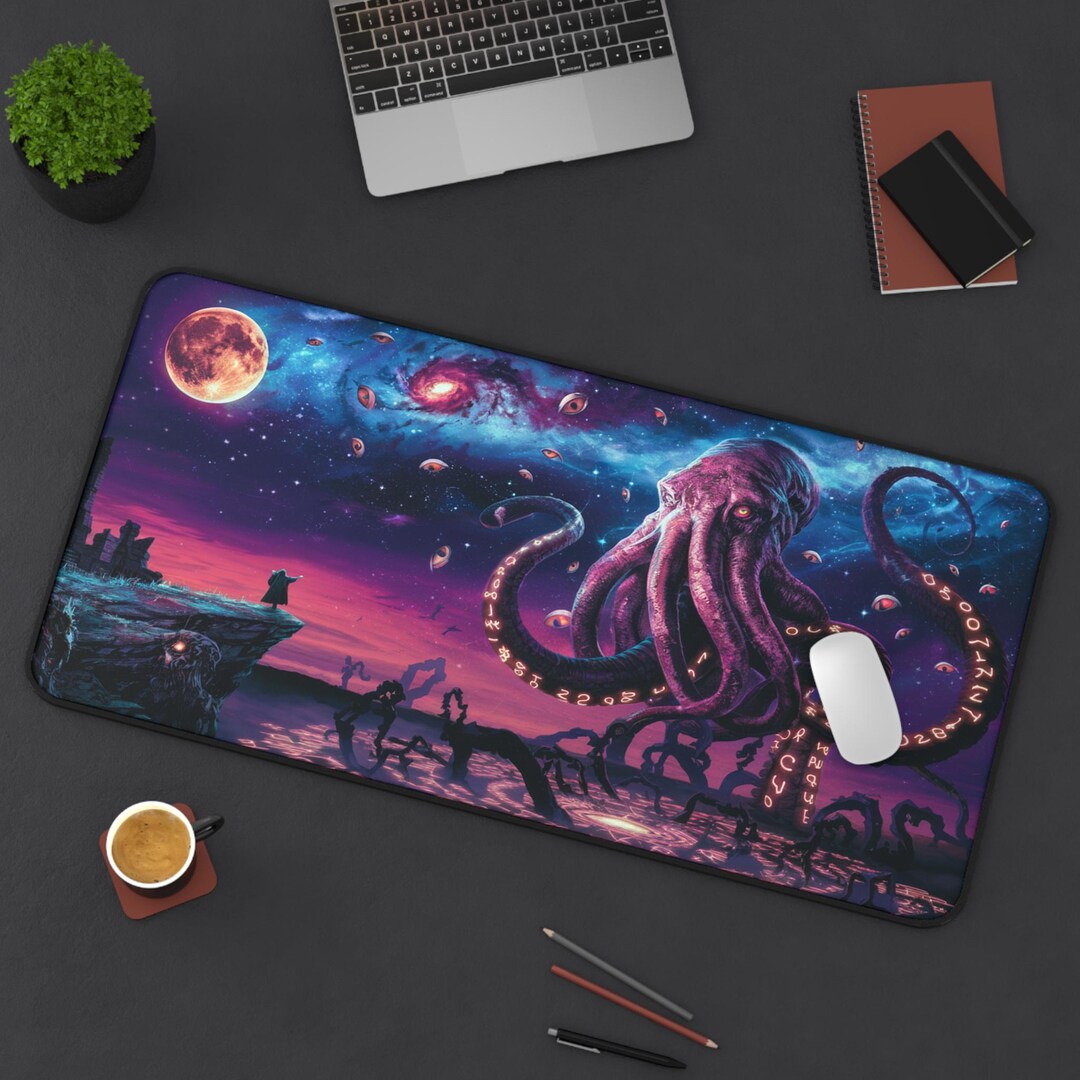 Space Kraken Desk Mat Sci-fi Office Decor, Gaming Mat, Cthulhu Art ...
