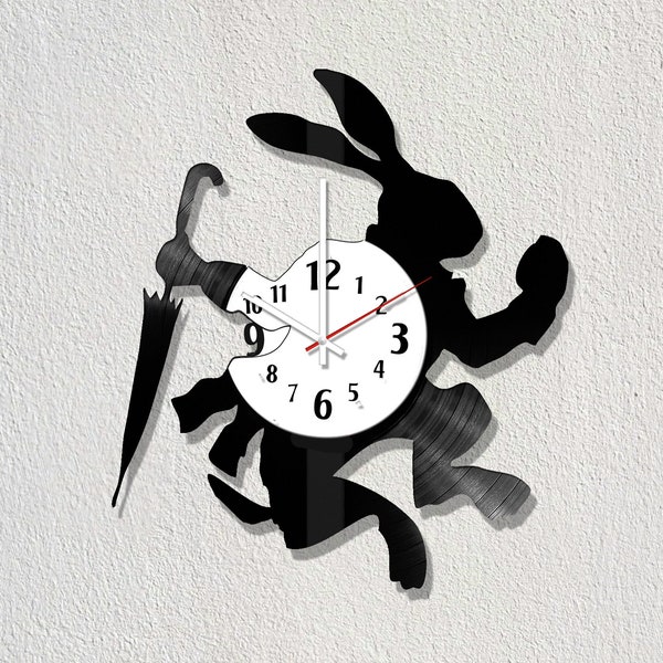 Alice and Wonderland Rabbit With Clock - Etsy