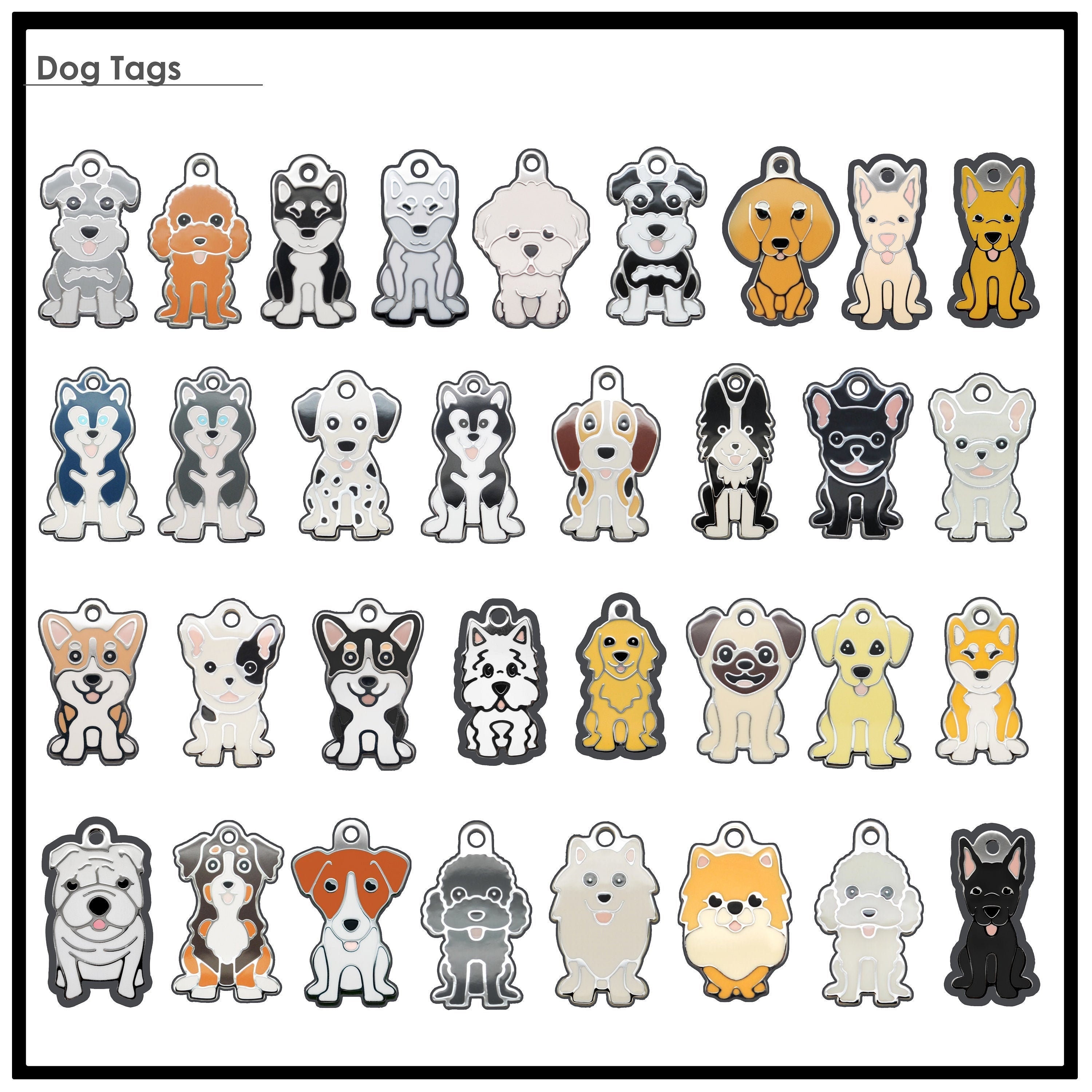 Dog Tags for Dogs Personalized | Custom Pet ID Tags | Engraved Dog Name ...
