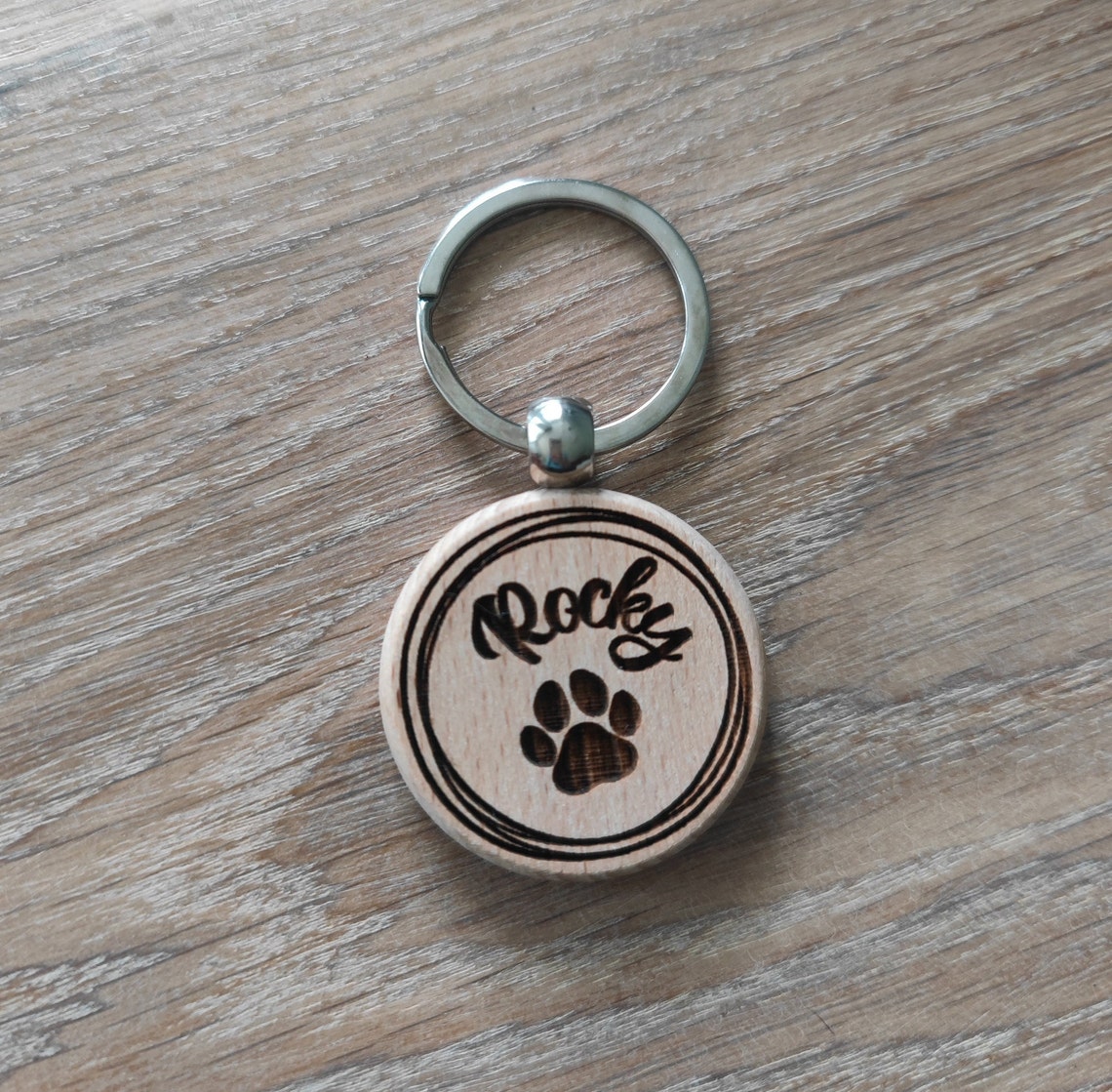 Pet Key Ring Paw Engraving With Name, Gift for Animal Lovers ...