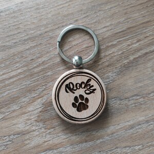 Pet Key Ring Paw Engraving With Name, Gift for Animal Lovers ...