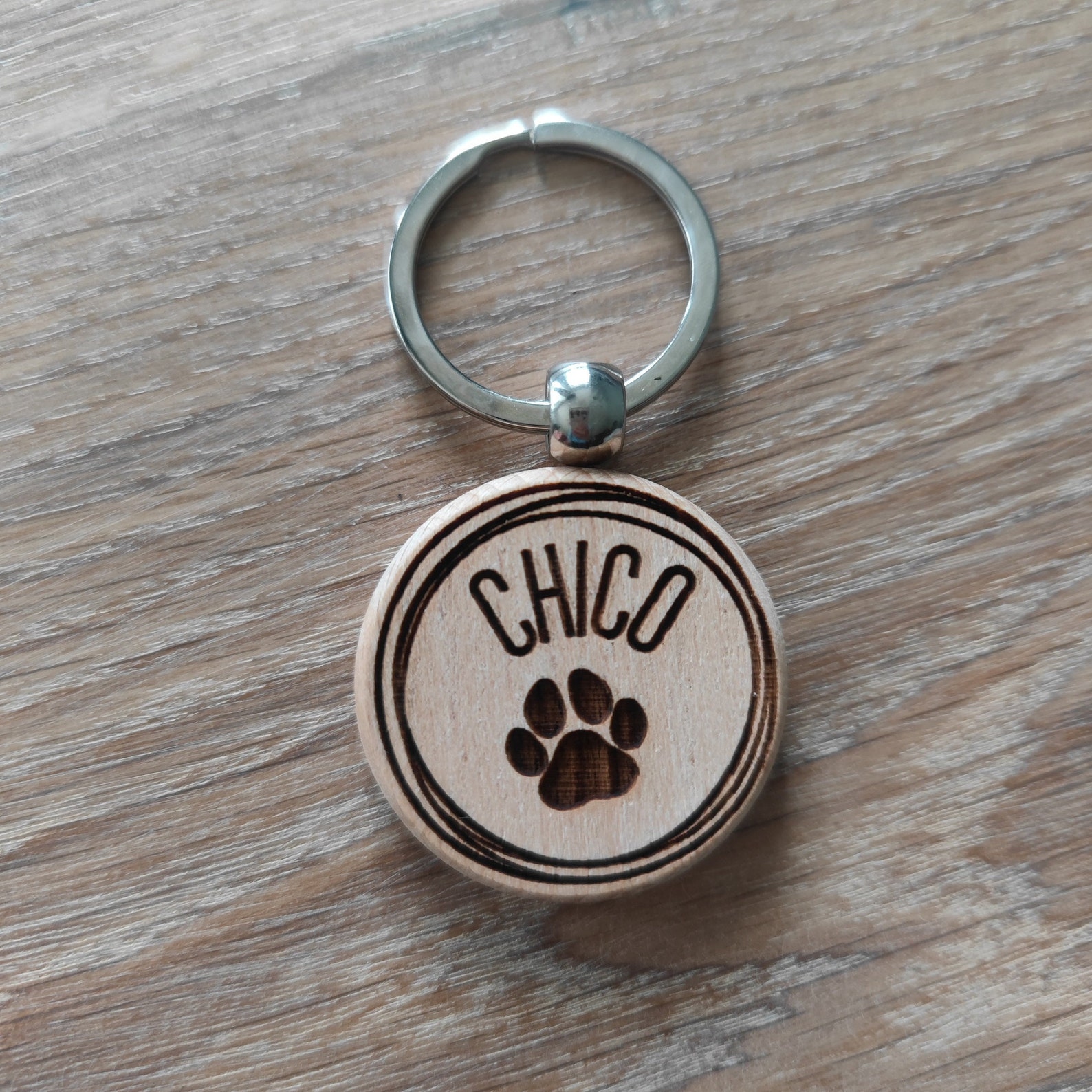 Pet Key Ring Paw Engraving With Name, Gift for Animal Lovers ...