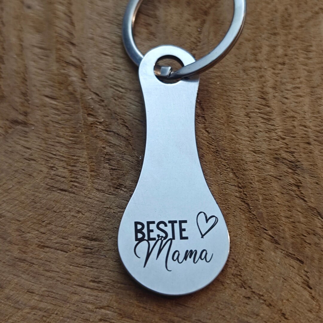 Keyring Best Mom Best Dad Shopping Cart Remover Rustproof Stylish ...