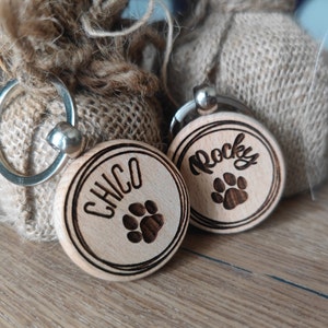 Pet Key Ring Paw Engraving With Name, Gift for Animal Lovers ...