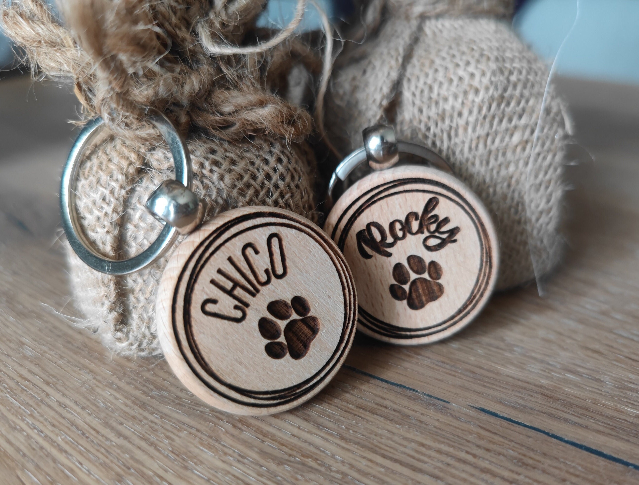 Pet Key Ring Paw Engraving With Name, Gift for Animal Lovers ...