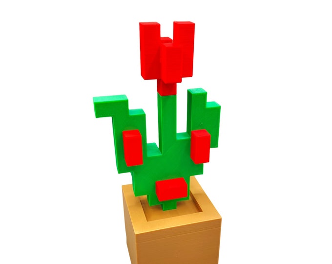 Minecraft Style Rose Custom Colors Desk Accessory Gift for Gamers ...