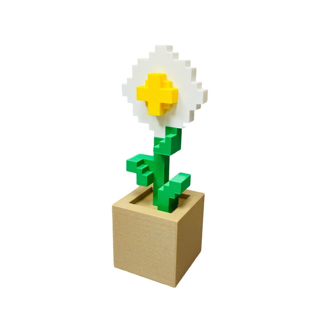 Pixelated Daisy Plant - Etsy