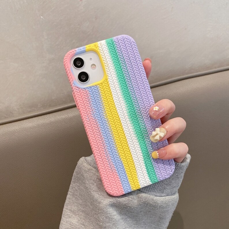 Colour Textured Iphone 13 Case Iphone 13 Pro Max Case Iphone - Etsy