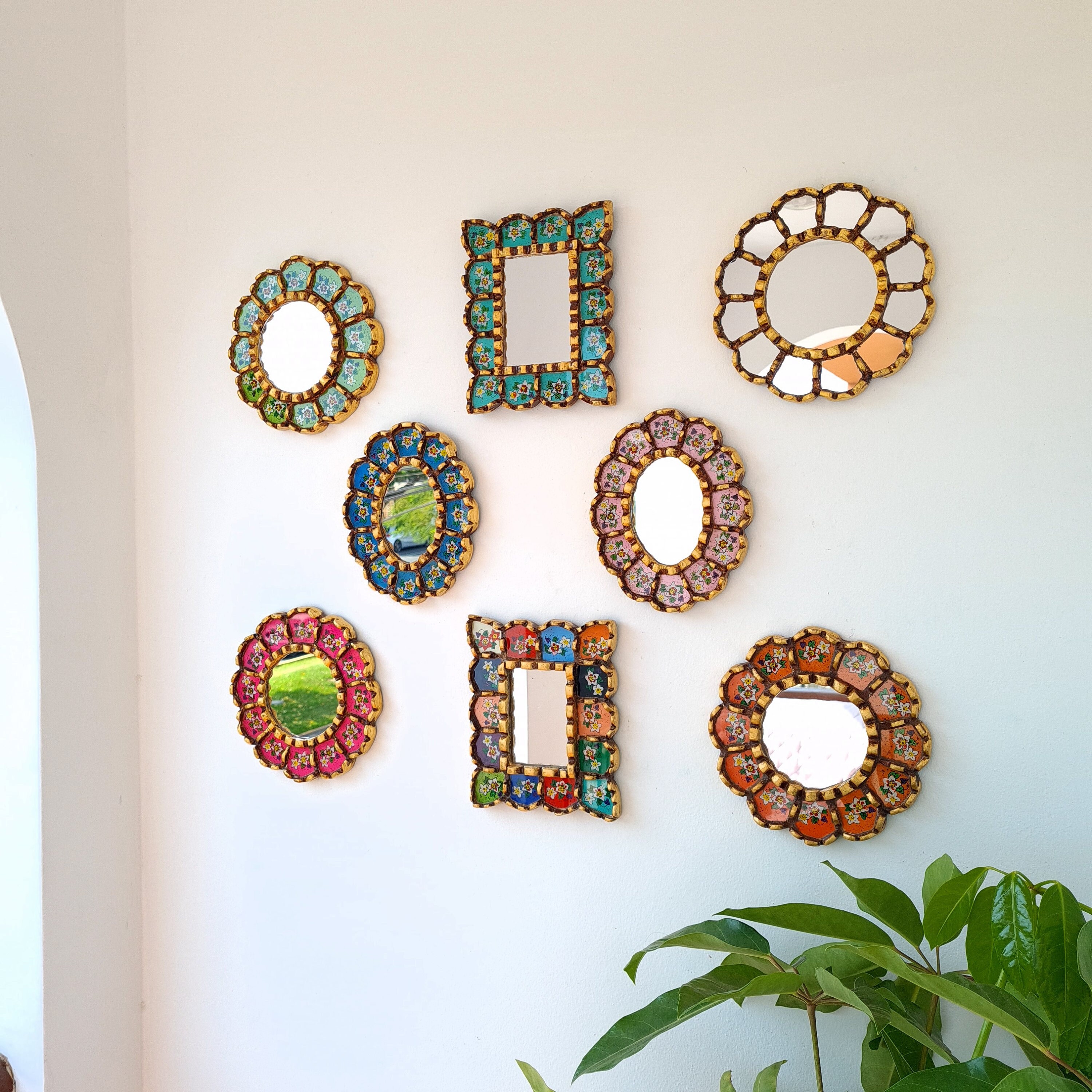 Peruvian Mirrors "honeycomb Collection 20cm Mixed I" - Interior ...