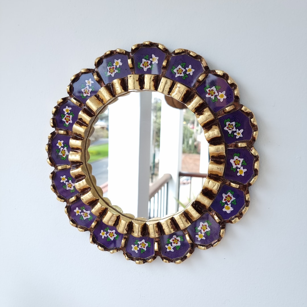 Peruvian Mirrors "harmonious 30cm Purple "- Interior Decoration - Wall ...
