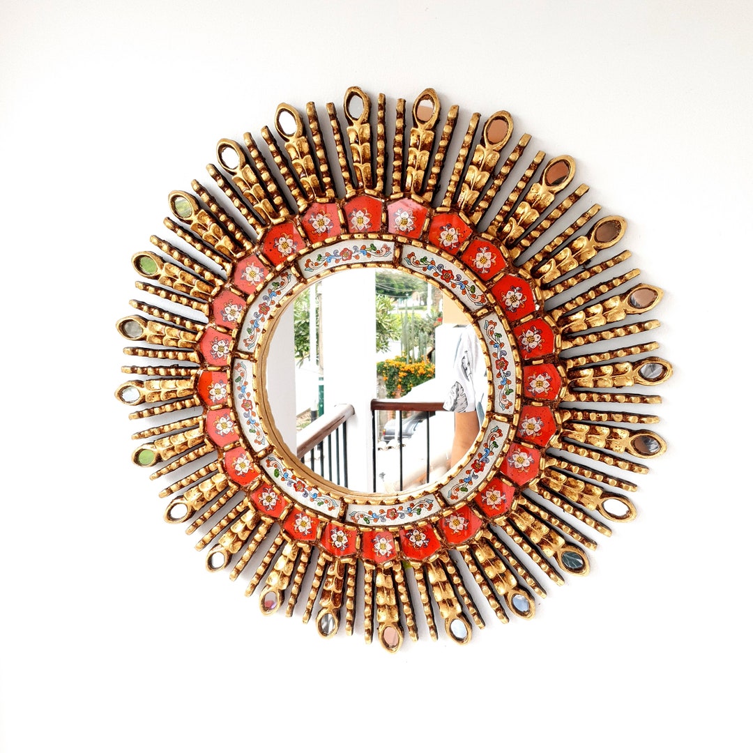 Peruvian Mirrors Red Eye 60cm Wall Mirror Home Decoration Decorative ...