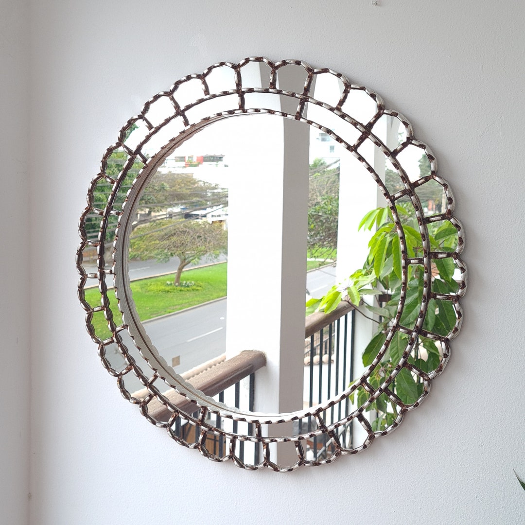 Peruvian Mirrors "new Silver 60CM "- Interior Decoration - Wall Mirror ...