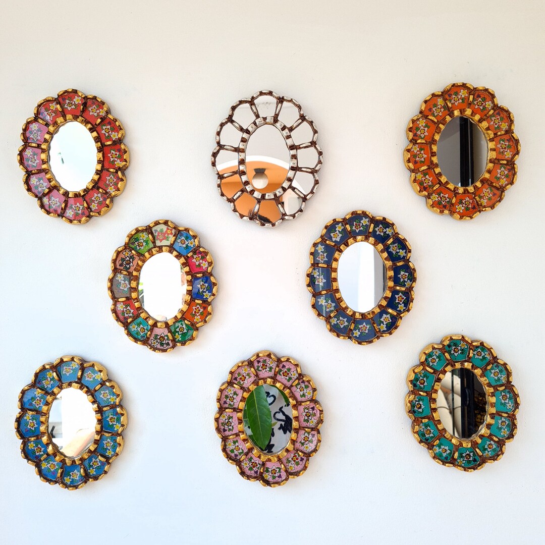 Peruvian Mirrors Honeycomb Collection 20cm Oval I Interior Decoration ...