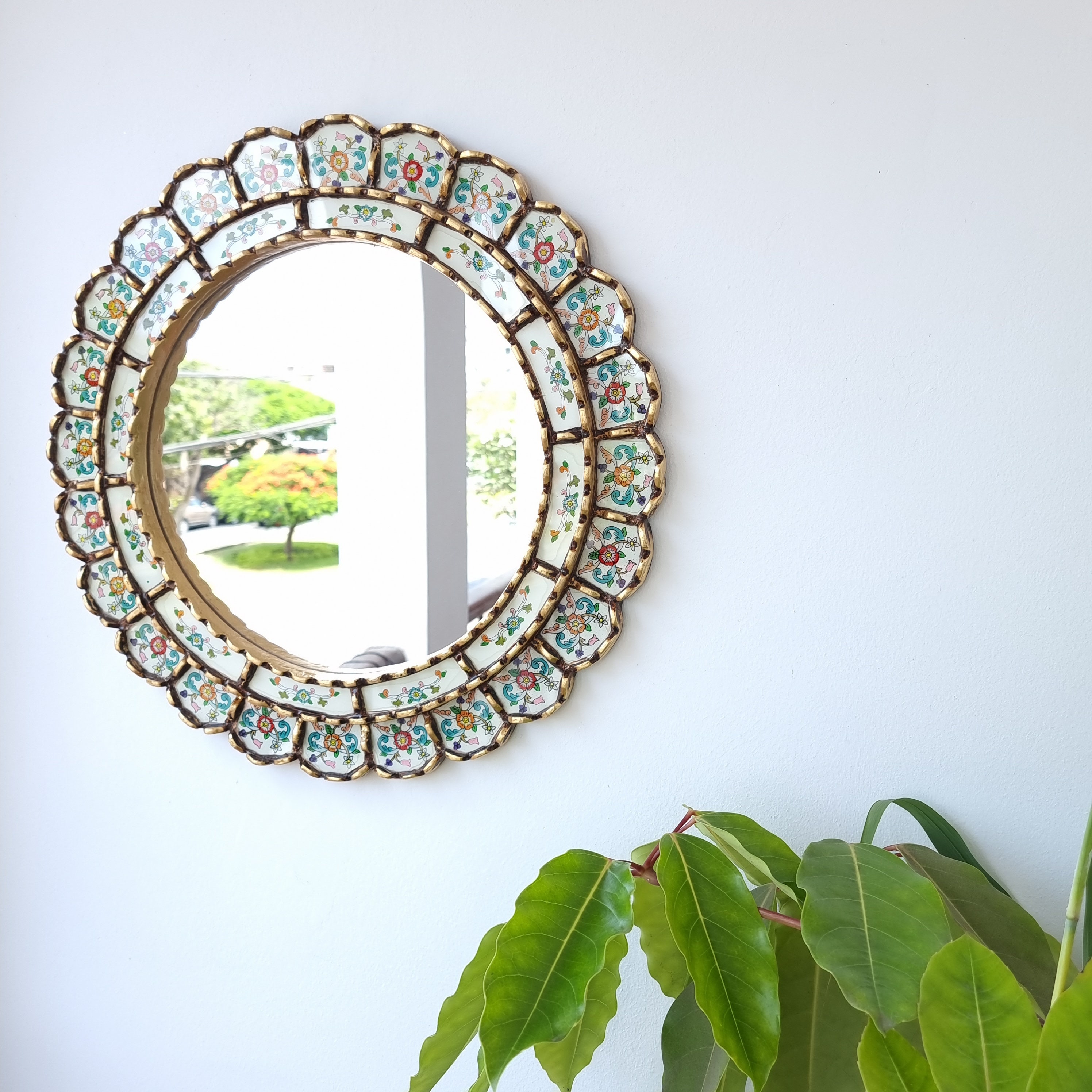 Peruvian Mirrors "harmonious Ivory 50cm" - Interior Decoration - Wall ...