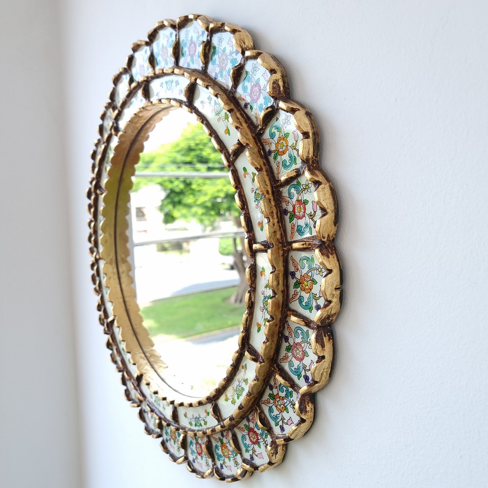 Peruvian Mirrors "harmonious Ivory 50cm" - Interior Decoration - Wall ...